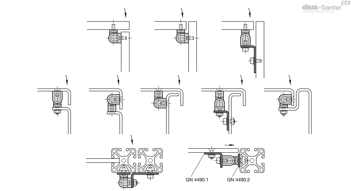 GN 4490-NI-A-AG Ball Catches Stainless steel, ball housing type A1/A2 ...