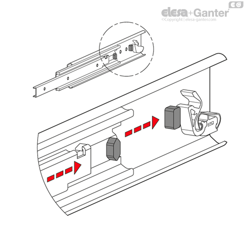 GN 1432 Telescopic slides | Elesa+Ganter