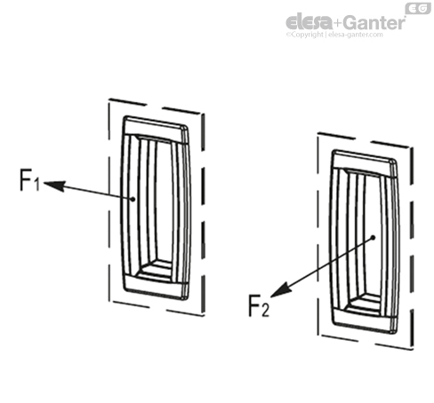 ERB. Bi-directional flush pull handle | Elesa+Ganter
